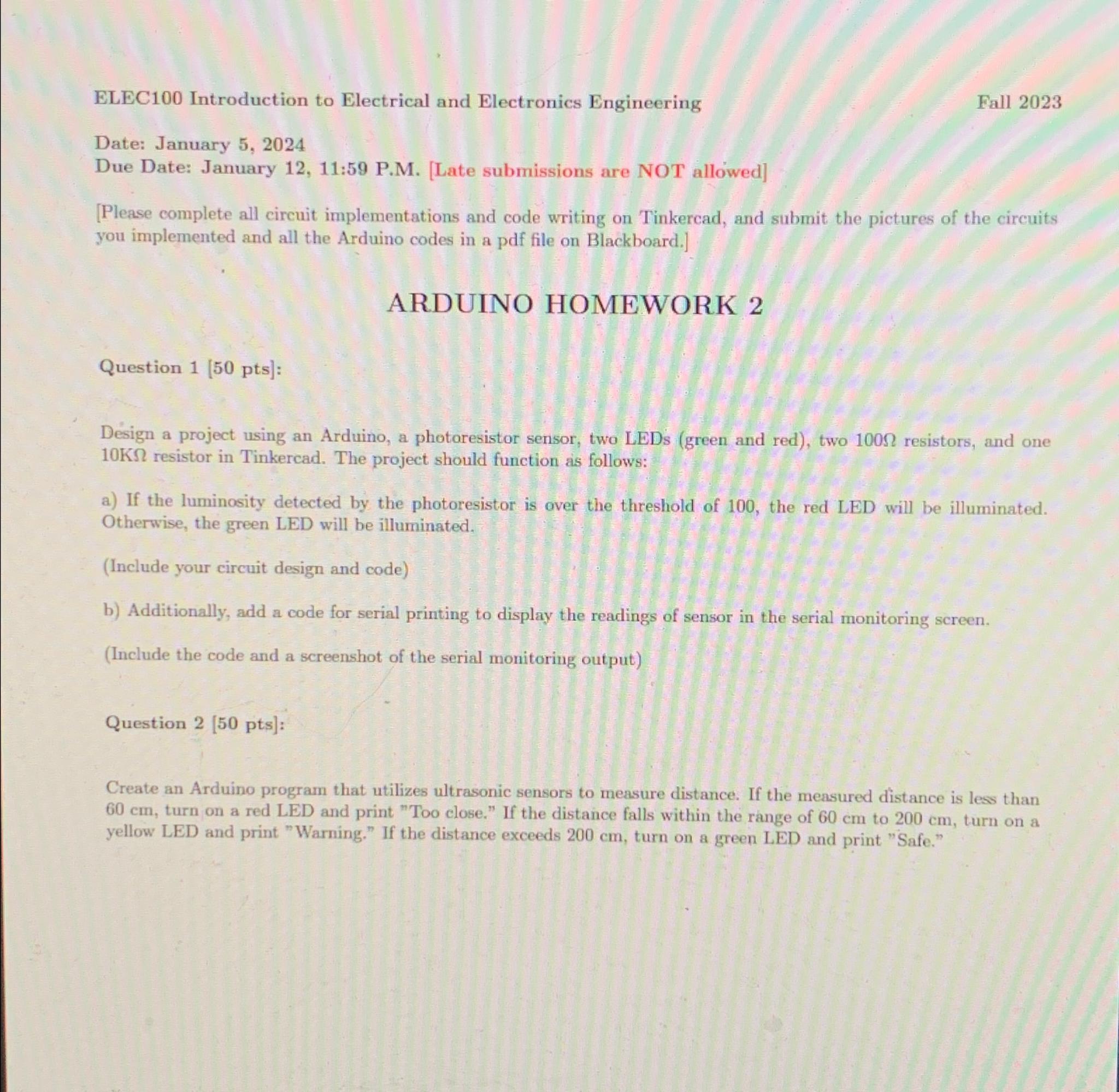 Solved ELEC100 ﻿Introduction to Electrical and Electronics | Chegg.com