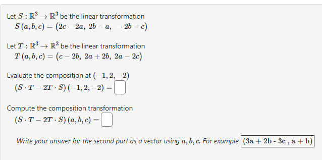 Solved Let S:R3→R3 ﻿be the linear | Chegg.com