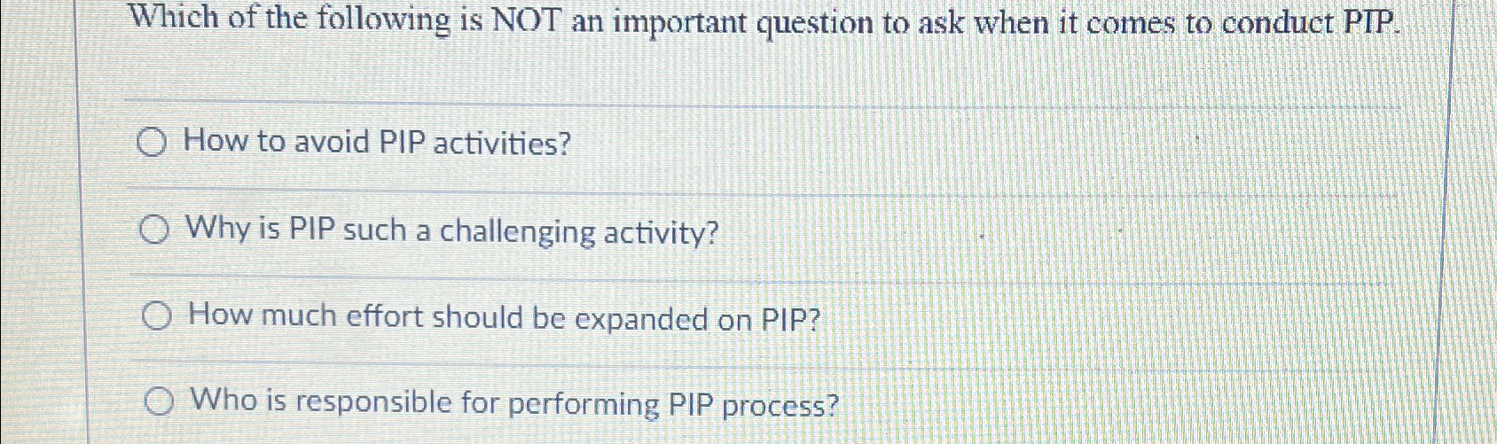 Solved Which of the following is NOT an important question | Chegg.com