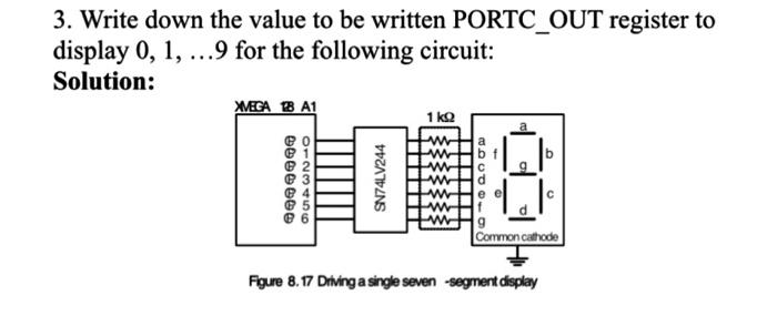 Solved 3. Write down the value to be written PORTC_OUT | Chegg.com