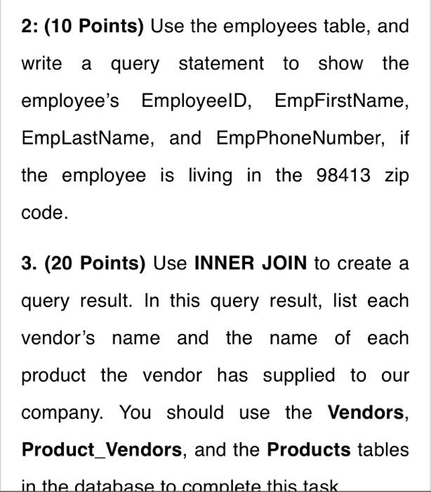 Solved 2: (10 Points) Use the employees table, and write a | Chegg.com