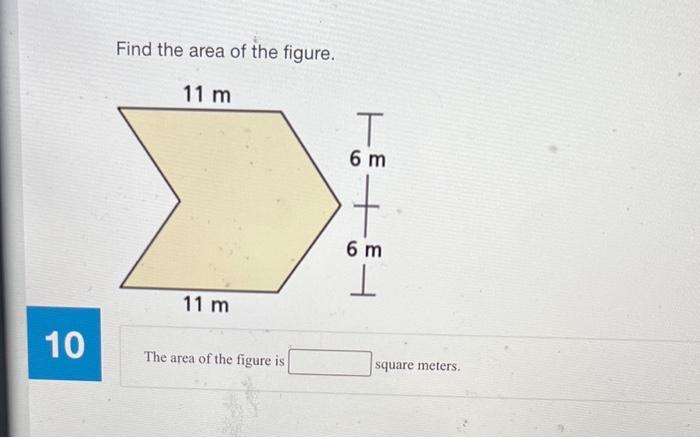 Solved Find the area of the figure. The area of the figure | Chegg.com