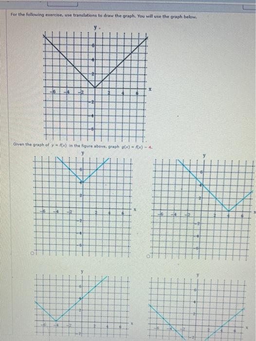 Solved For the following exercise, use translations to draw | Chegg.com