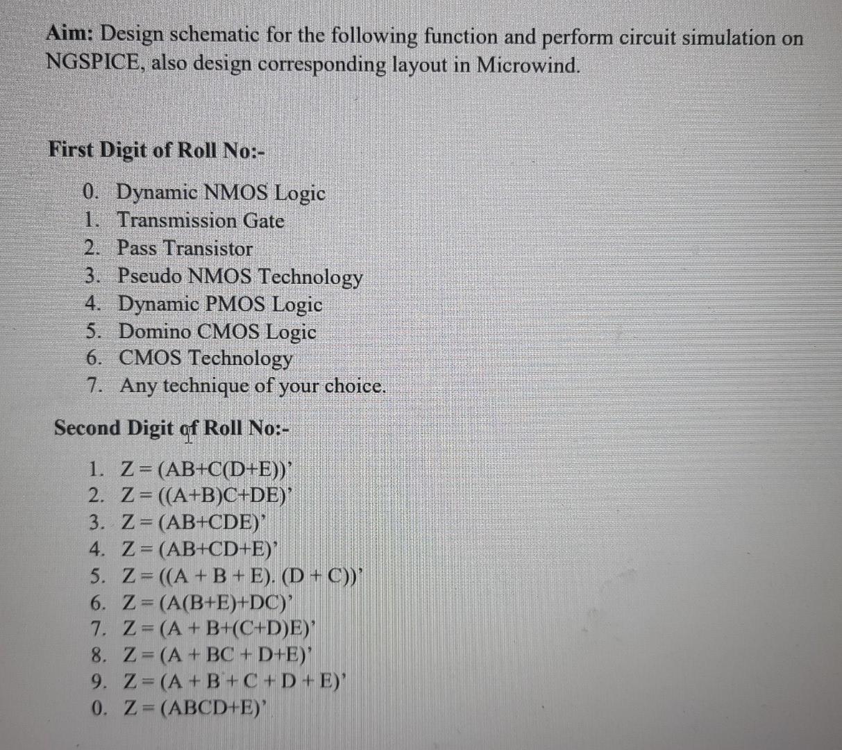 Aim: Design schematic for the following function and | Chegg.com