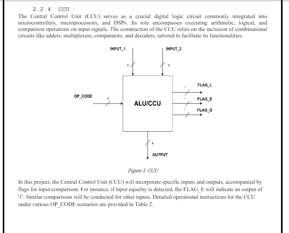 Solved 2.2.4 ﻿CCUThe Central Control Unit (CCU) ﻿serves as a | Chegg.com
