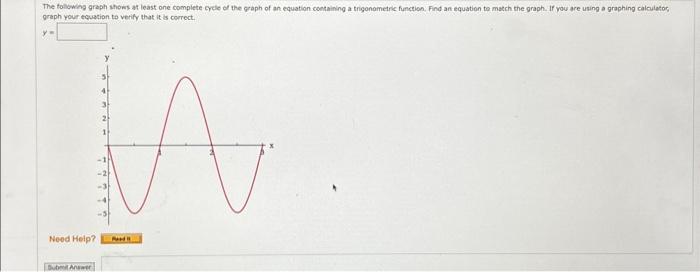 Solved graph vour equation to verify that it is correct. y= | Chegg.com
