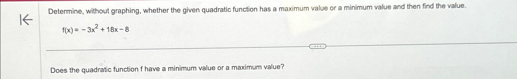 Solved Determine, without graphing, whether the given | Chegg.com