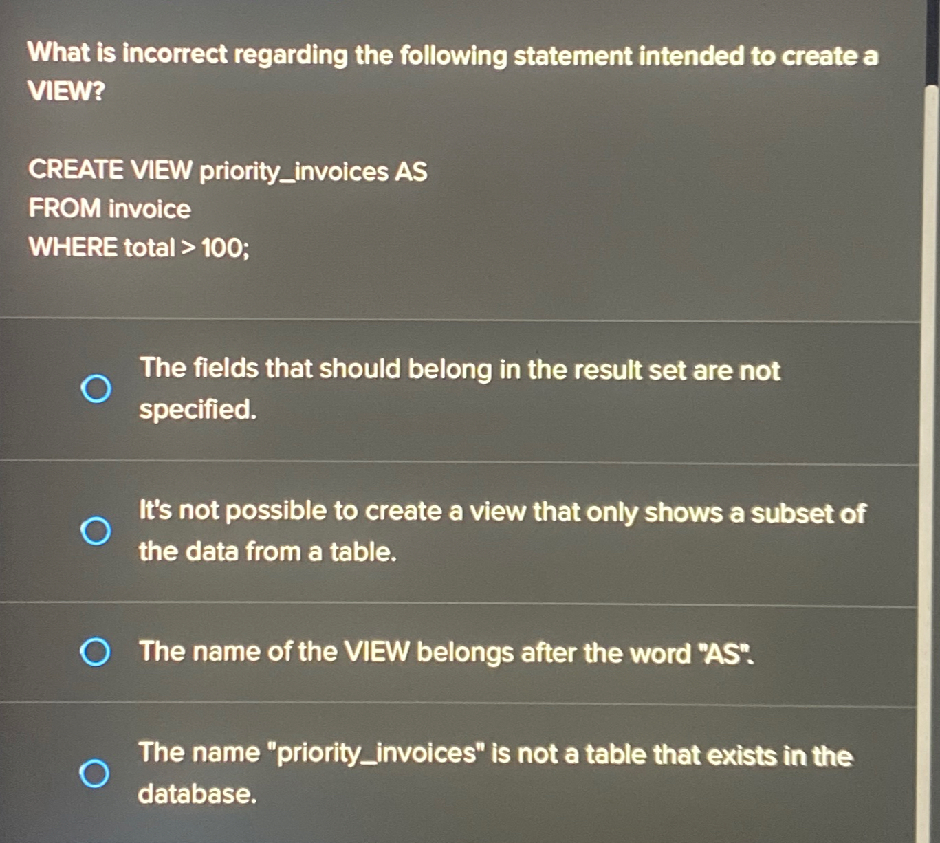 Solved What is incorrect regarding the following statement | Chegg.com