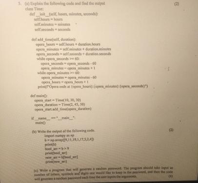 Solved ctant Time:(2)def _fin _ (aelC, ﻿hours, minutes, | Chegg.com