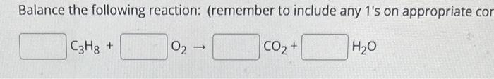 Solved Balance the following reaction: (remember to include | Chegg.com