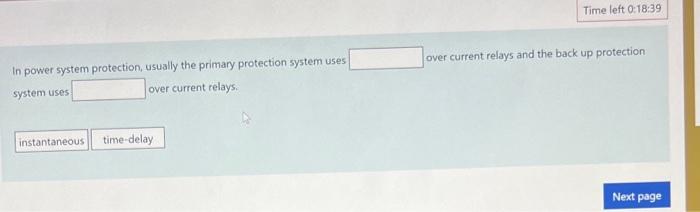 Solved In power system protection, usually the primary | Chegg.com