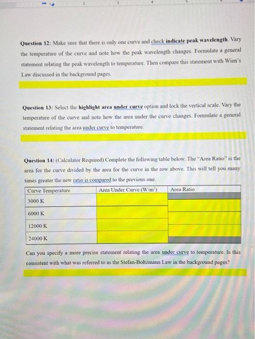 I Lab 5: Blackbody Curves & UBV Filters - Worksheet | Chegg.com