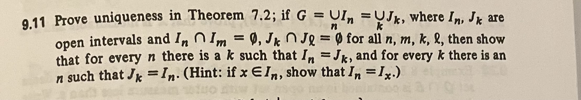 Solved 9.11 ﻿Prove uniqueness in Theorem 7.2; if | Chegg.com