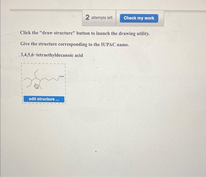 Solved 2 attempts left Check my work Click the "draw | Chegg.com