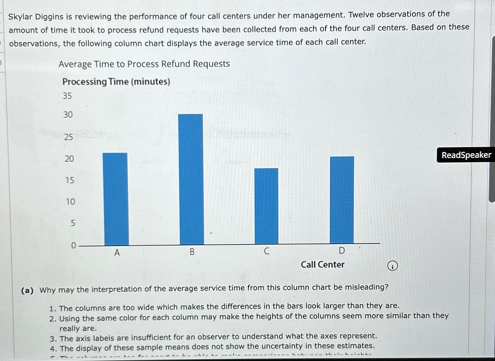 Solved Skylar Diggins is reviewing the performance of four | Chegg.com