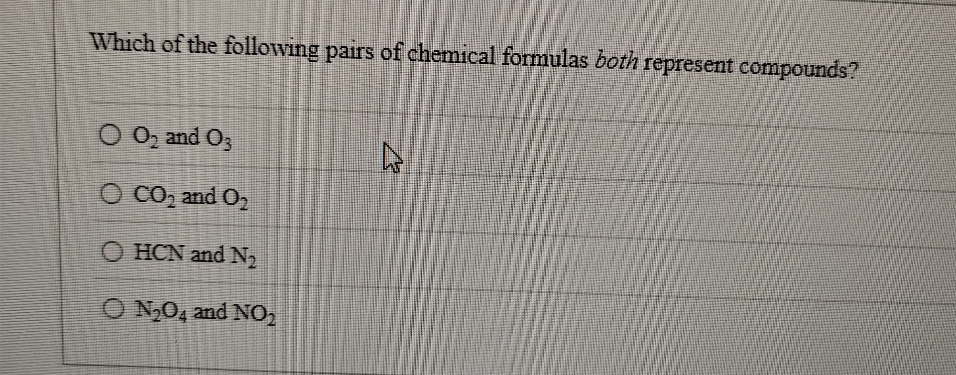 Solved Which of the following pairs of chemical formulas | Chegg.com