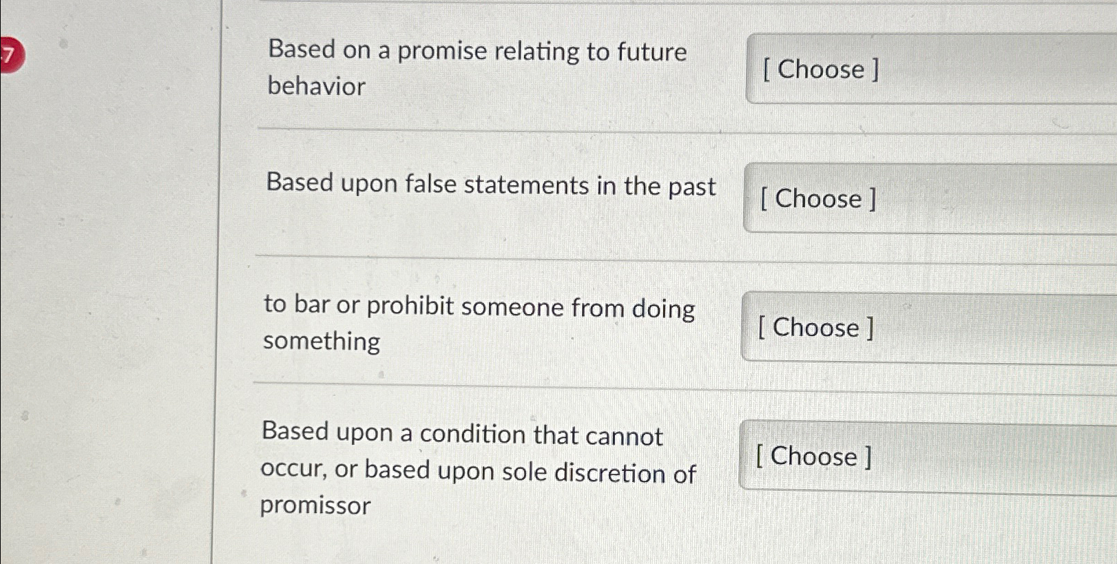 Solved Based on a promise relating to future behaviorBased | Chegg.com