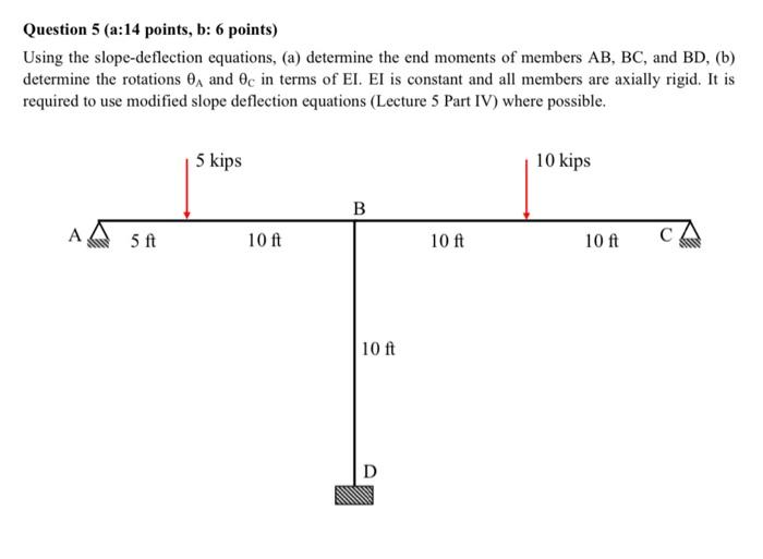 Solved Question 5 A 14 Points B 6 Points Using The
