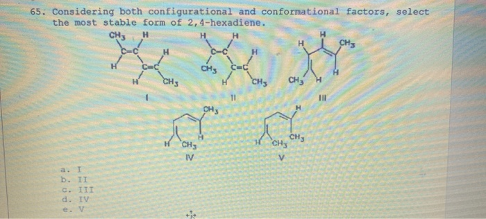 Solved 65. Considering both configurational and | Chegg.com