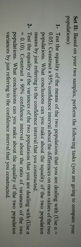 Solved Descriptive Statistics Sample N Mean StDev SE Mean | Chegg.com