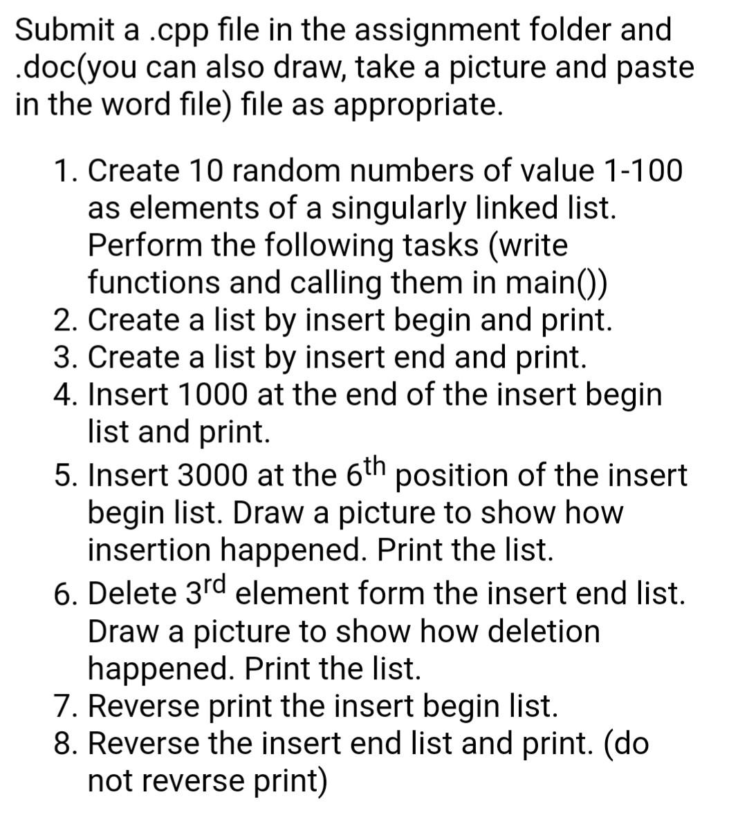 Solved Submit a .cpp file in the assignment folder and | Chegg.com