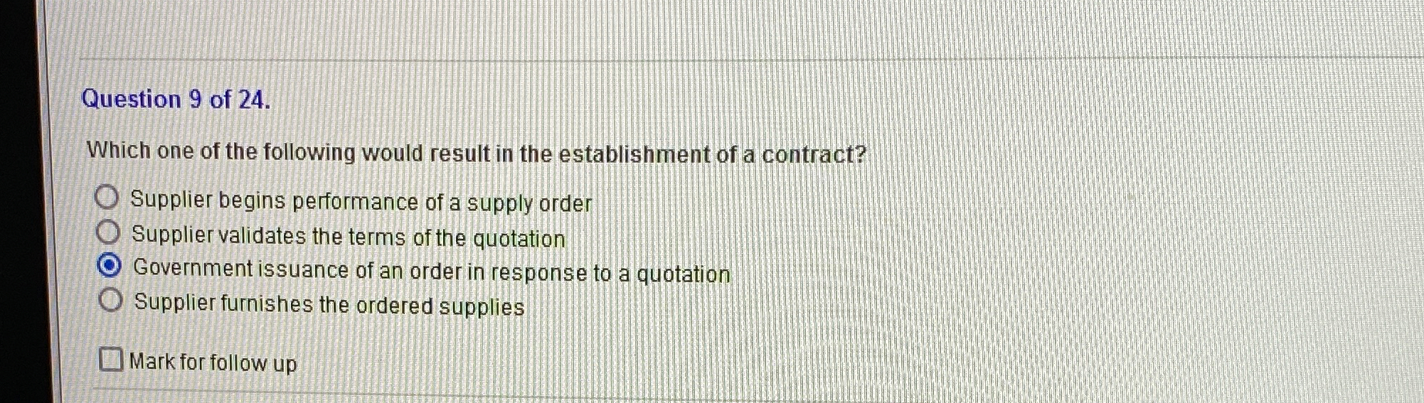 Solved Question 9 ﻿of 24 .Which one of the following would | Chegg.com