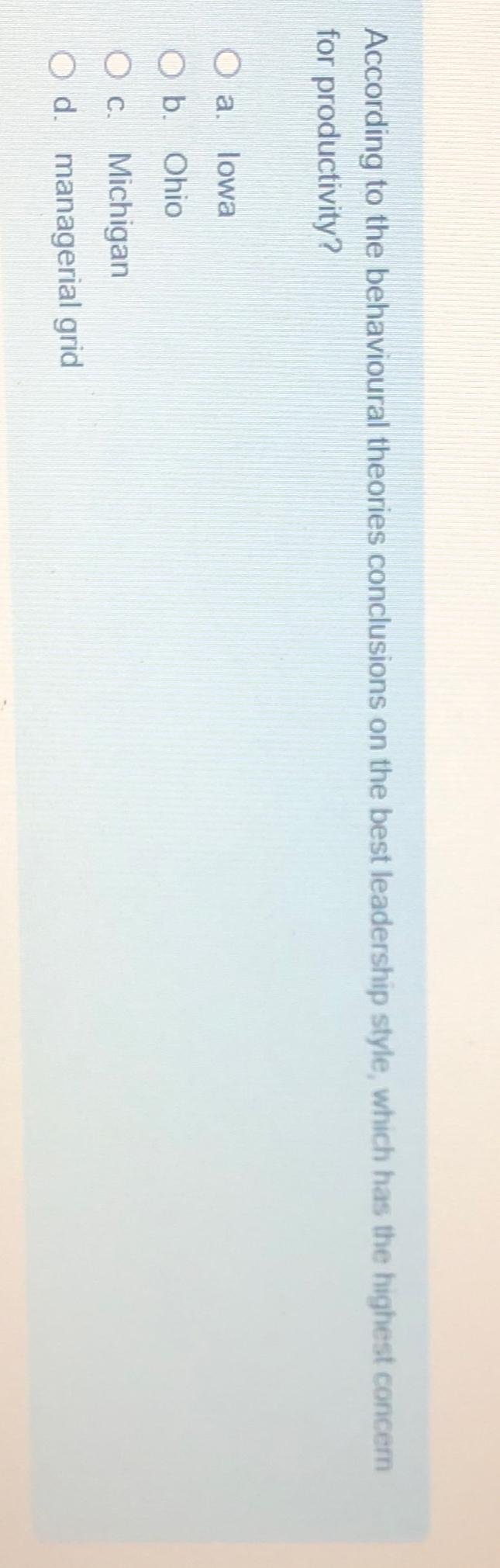 Solved According to the behavioural theories conclusions on | Chegg.com