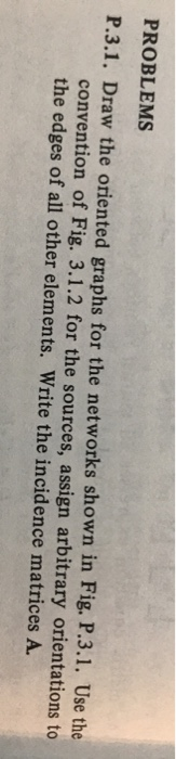 Solved PROBLEMS P.3.1. Draw the oriented graphs for the | Chegg.com