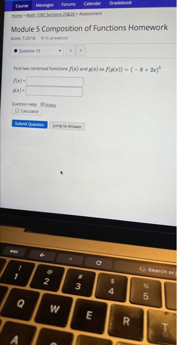 Solved Module 5 Composition of Functions Homework 5core: | Chegg.com