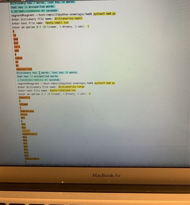 : Python O 3 hw8/hw8.py import re 2 import time 3 | Chegg.com