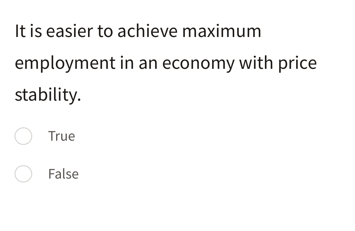 Solved It is easier to achieve maximum employment in an | Chegg.com