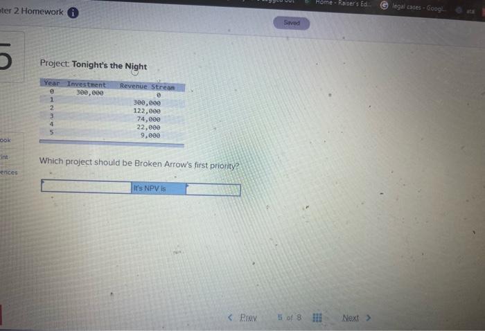 Solved You are the head of the project selection team at | Chegg.com