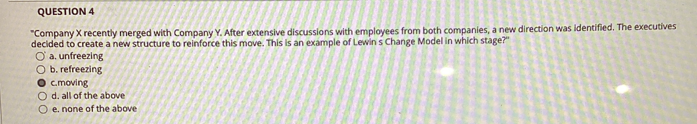 Solved QUESTION 4"Company x ﻿recently merged with Company Y. | Chegg.com