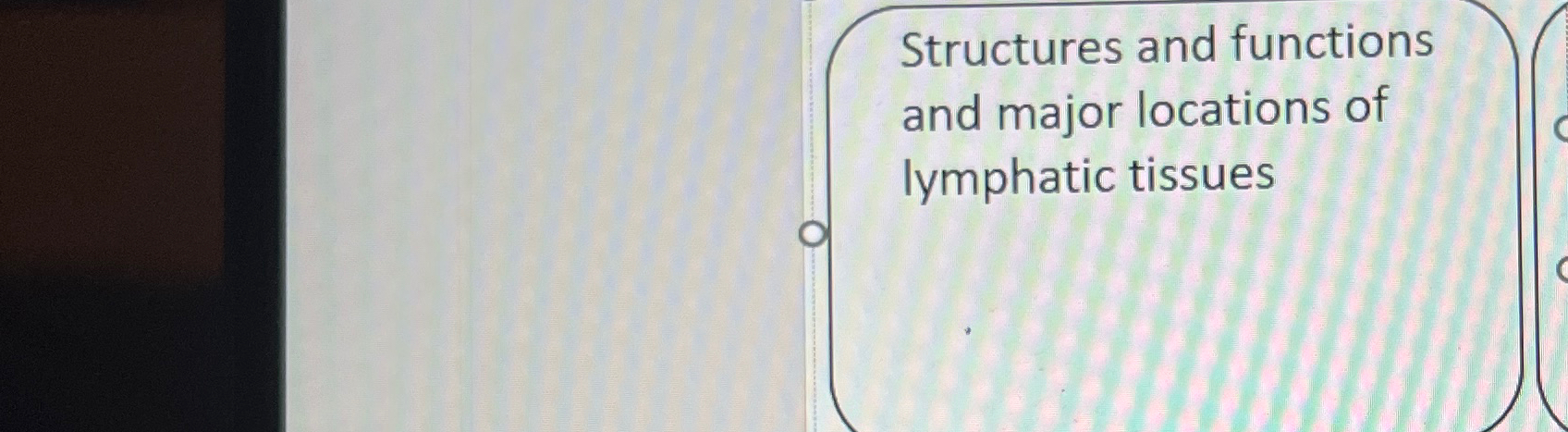 Structures and functions and major locations of | Chegg.com