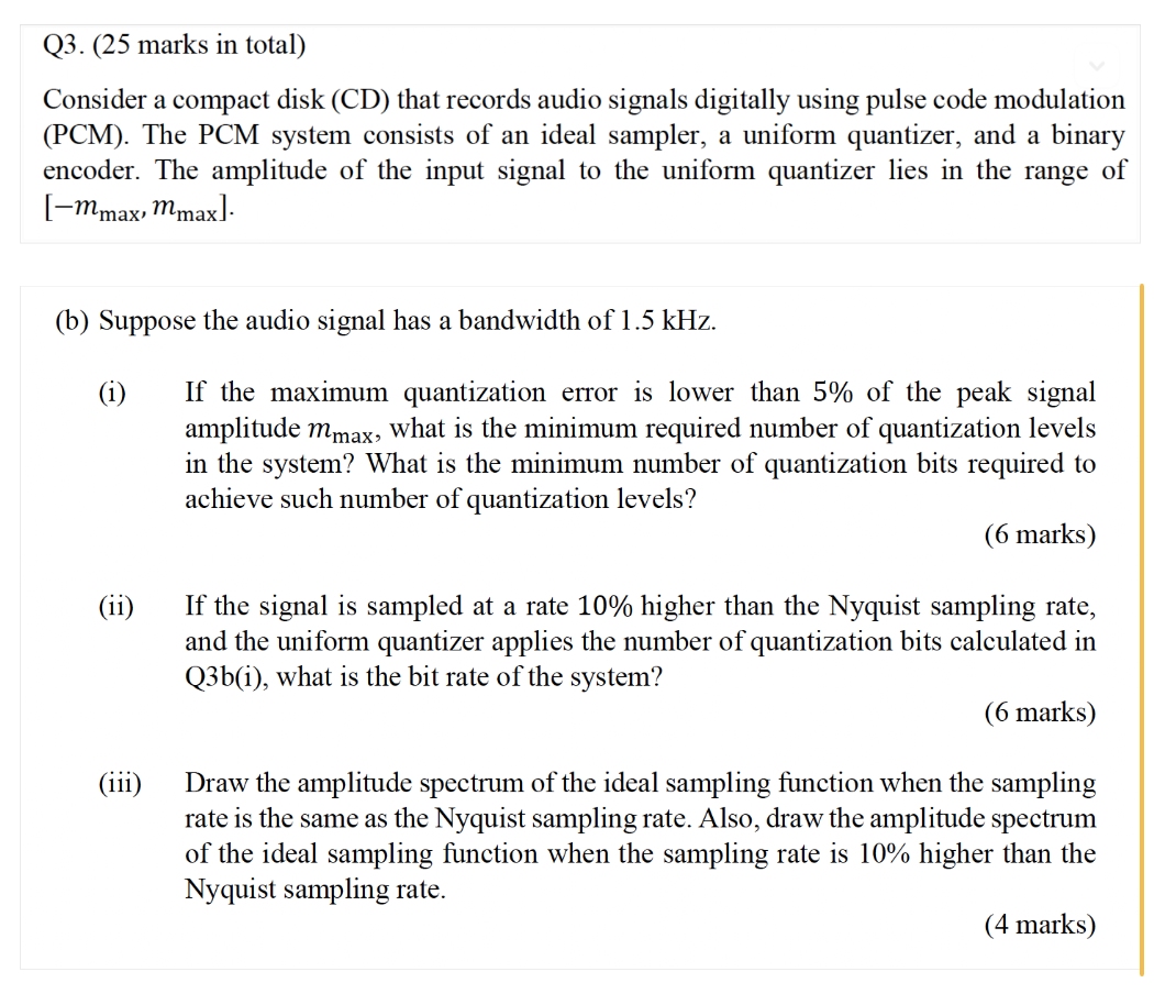 Q3. (25 ﻿marks in total)Consider a compact disk (CD) | Chegg.com