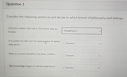Solved Question 1Consider the following sentences and decide | Chegg.com
