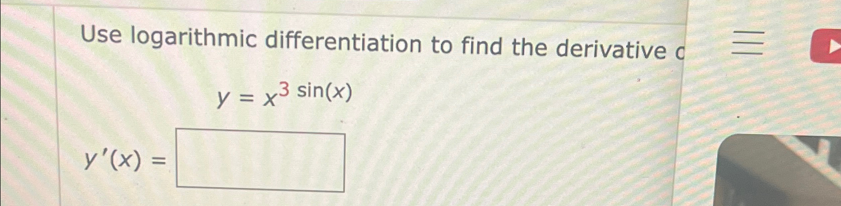 Solved Use logarithmic differentiation to find the | Chegg.com