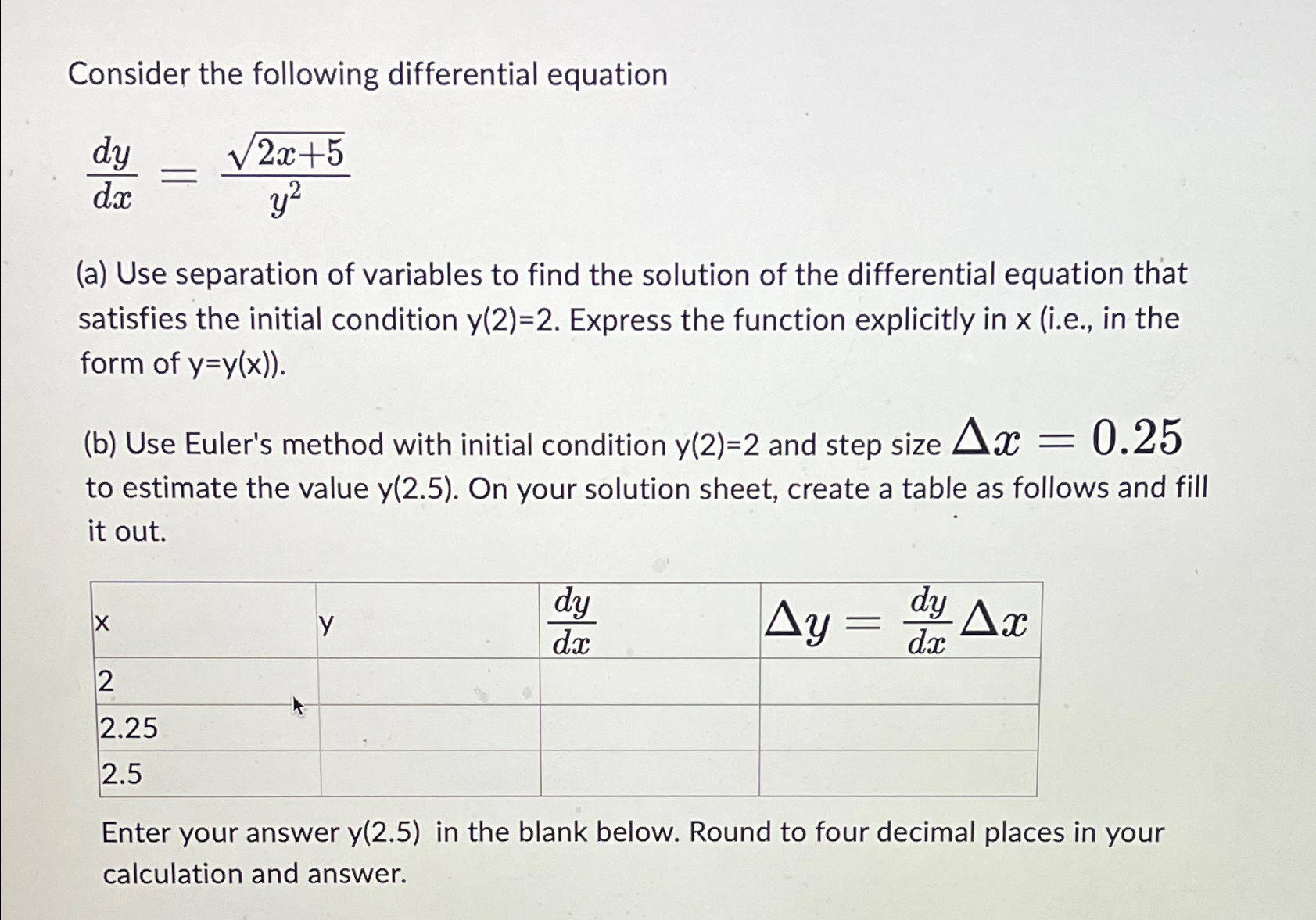Solved Consider the following differential | Chegg.com