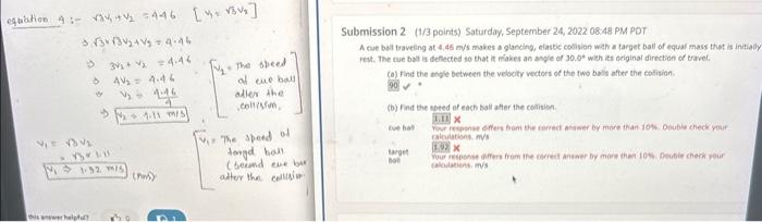Solved Submission 2 (1/3 points) Saturday, September 24, | Chegg.com