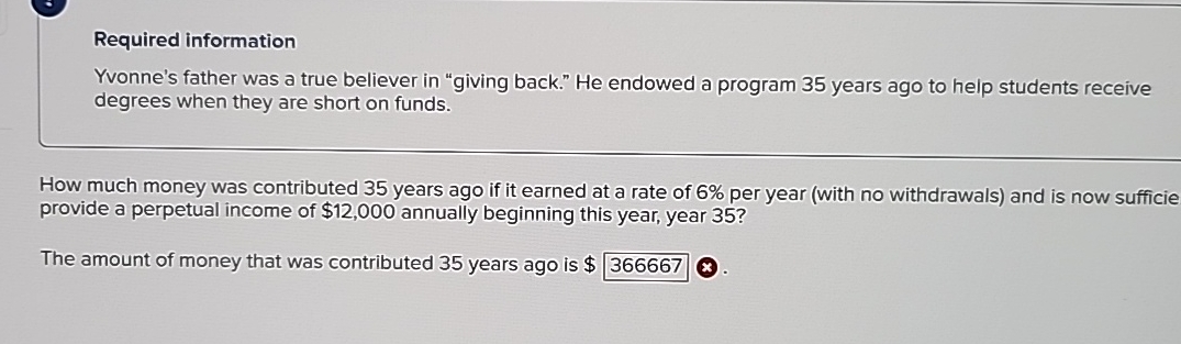 Solved Required informationYvonne's father was a true | Chegg.com