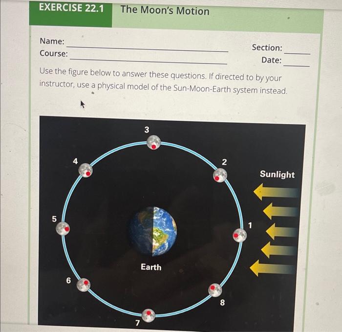 Solved chapter 22 Sun Earth Moon Relationship 22.1 The | Chegg.com