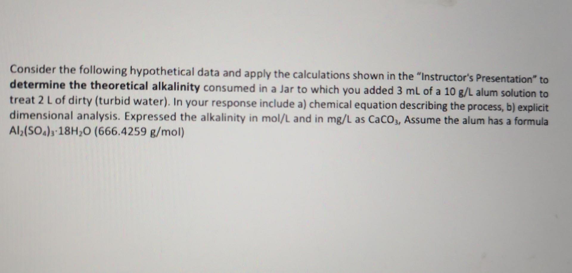 Consider the following hypothetical data and apply | Chegg.com