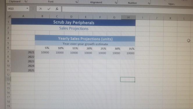 Solved use autofill to fill in the range a9:h11 with the | Chegg.com