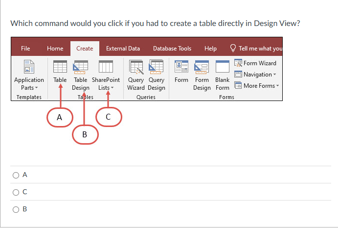 Solved Which command would you click if you had to create a | Chegg.com