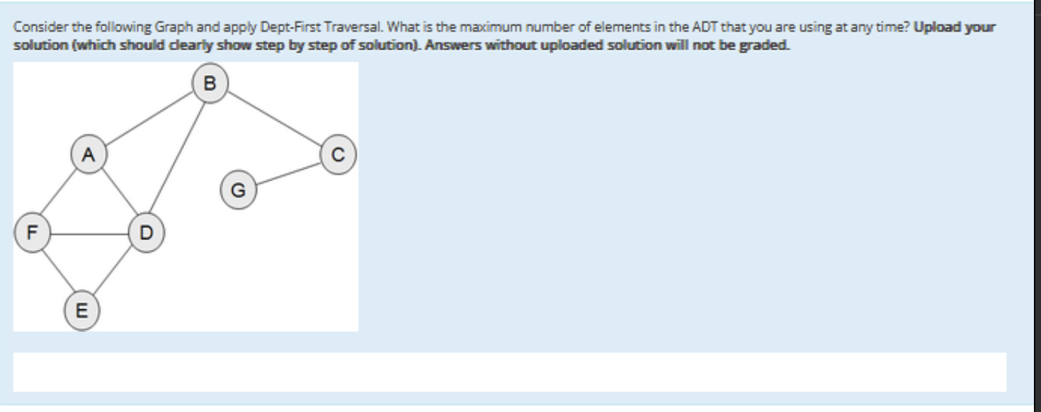 Solved Give the Dept-First Traversal of this graph.Consider | Chegg.com