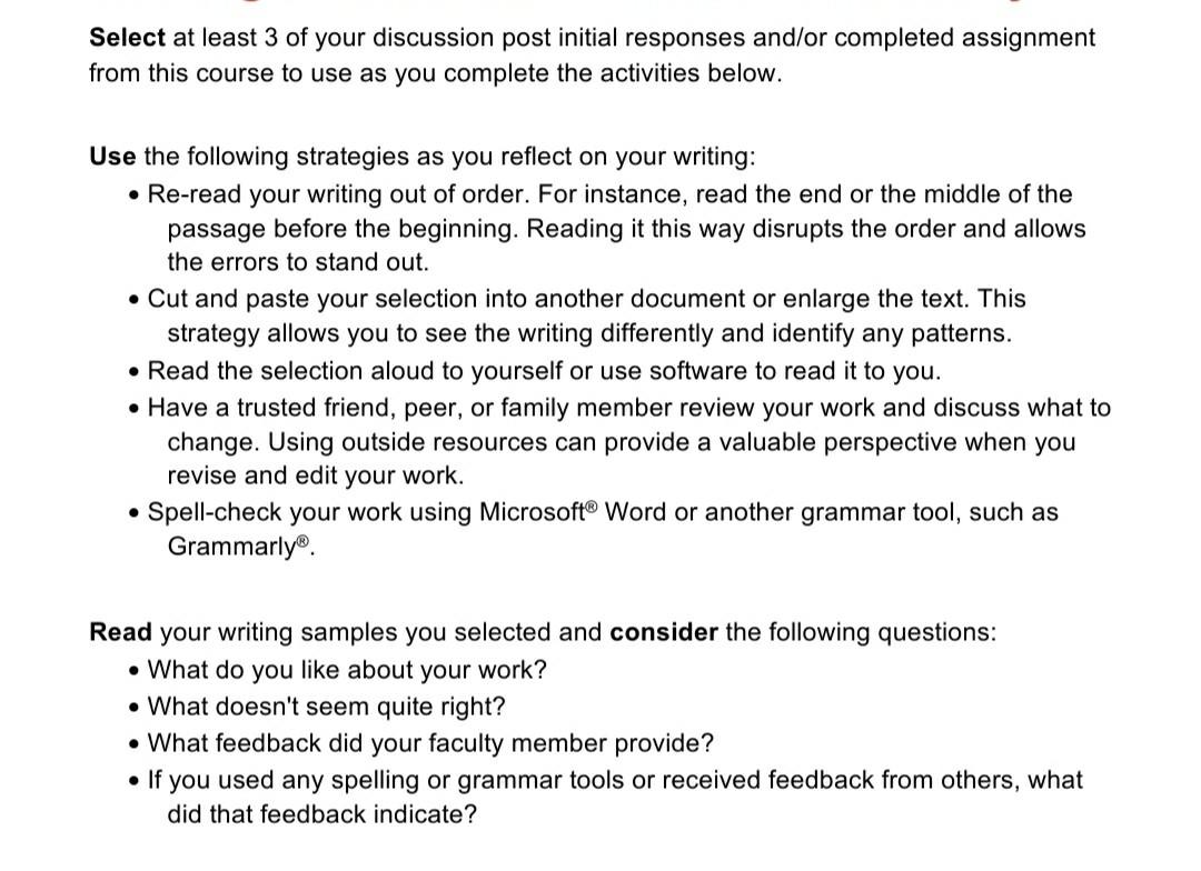 Solved Select at least 3 of your discussion post initial | Chegg.com
