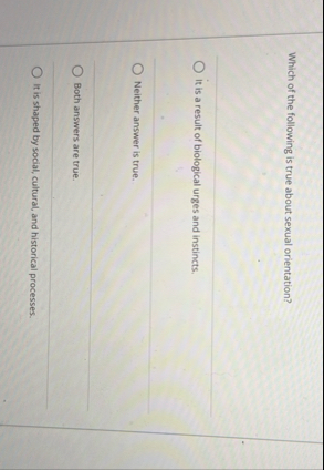 Solved Which of the following is true about sexual | Chegg.com