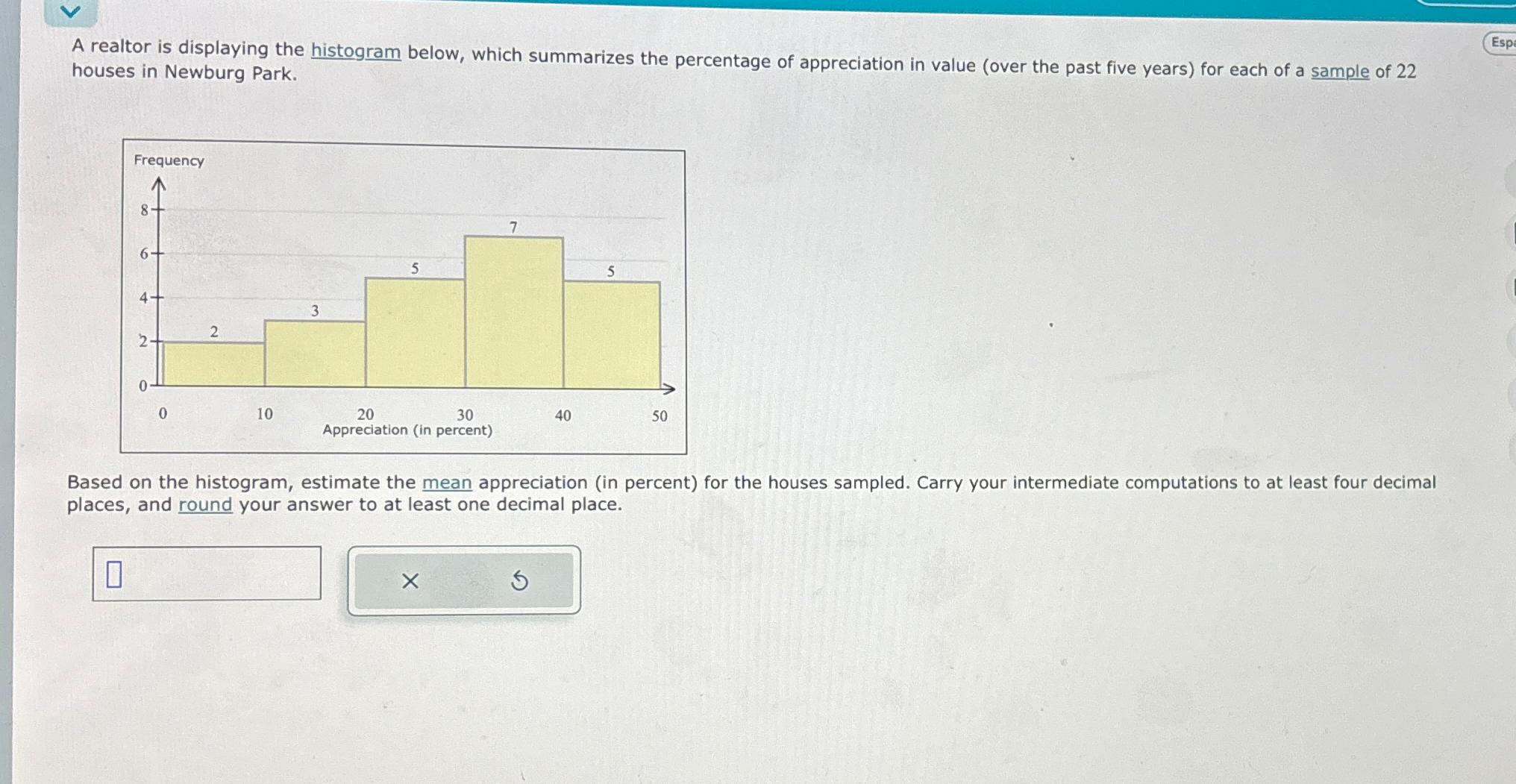 Solved A realtor is displaying the histogram below, which | Chegg.com