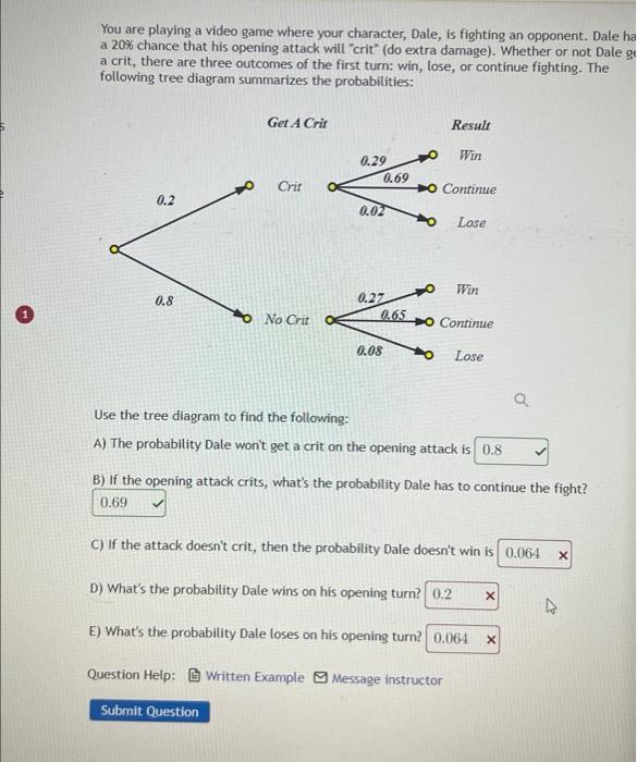Solved You are playing a video game where your character, | Chegg.com