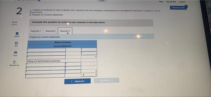 Solved 2 16.25 points eBook Hint Print References Exercise | Chegg.com